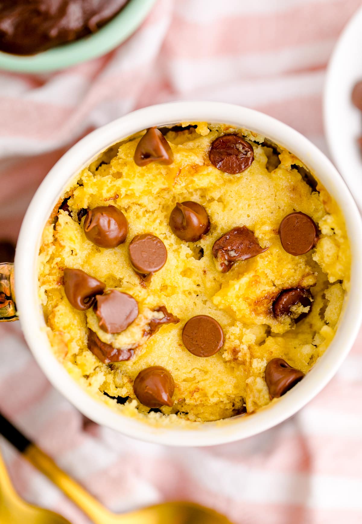 3 Ingredient Chocolate Chip Mug Cake - Sweet Tea and Sprinkles