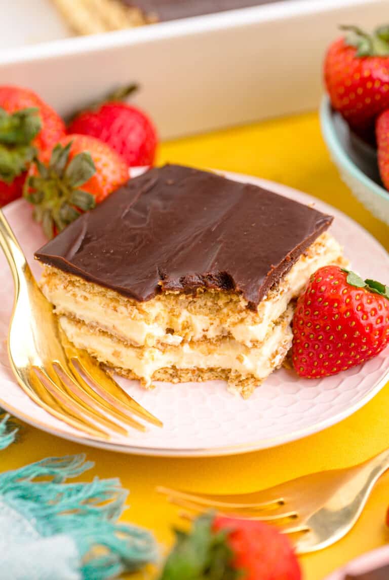 Easy Ice Box Eclair Cake - Sweet Tea and Sprinkles