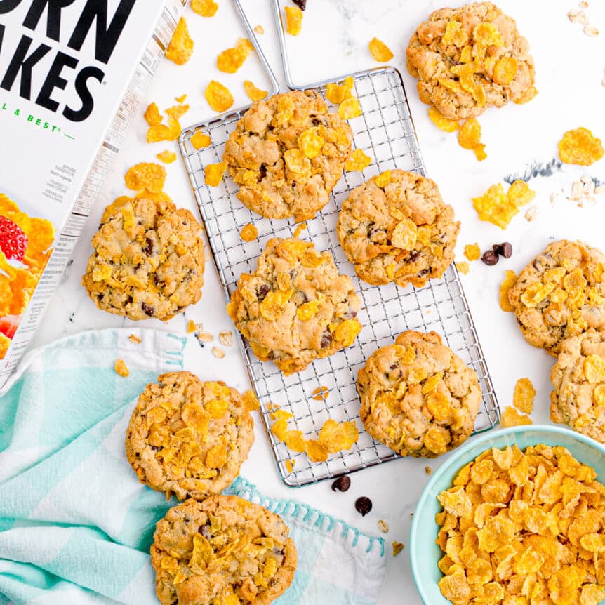 Cornflake Biscuits (Cornflake Cookies) - Sweet Tea and Sprinkles