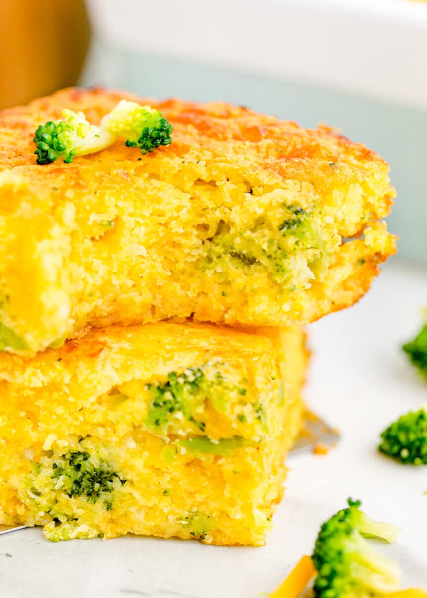 Broccoli Cheese Cornbread - Sweet Tea and Sprinkles