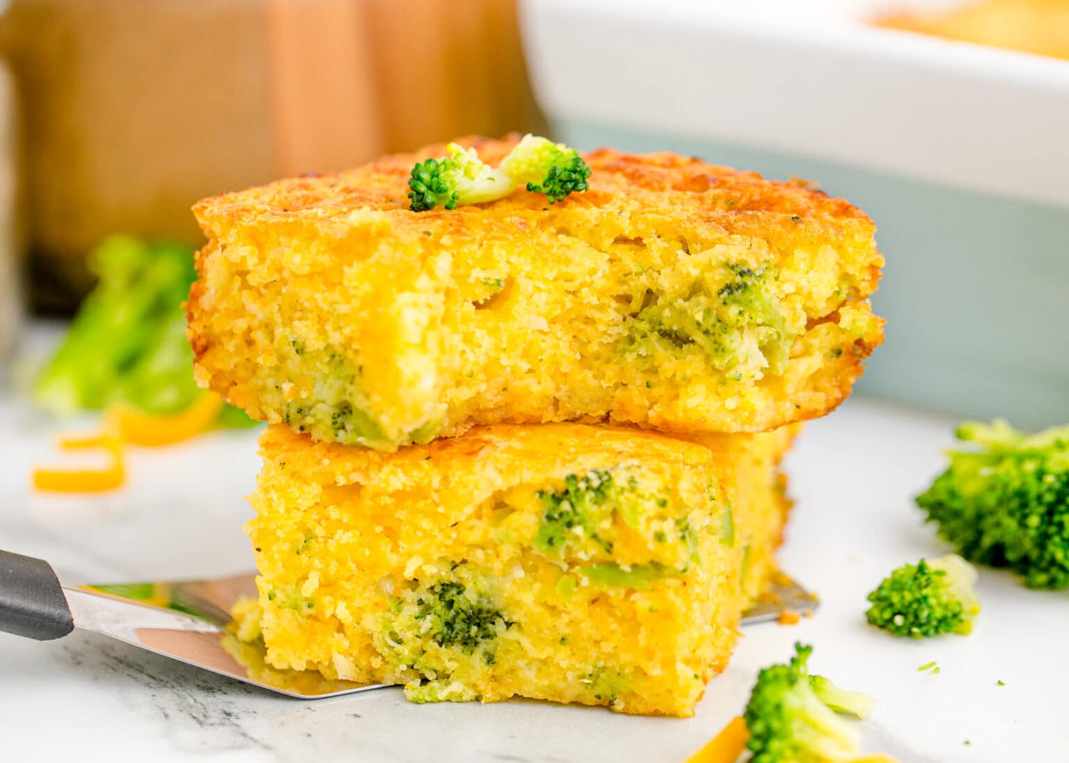 Broccoli Cheese Cornbread - Sweet Tea and Sprinkles