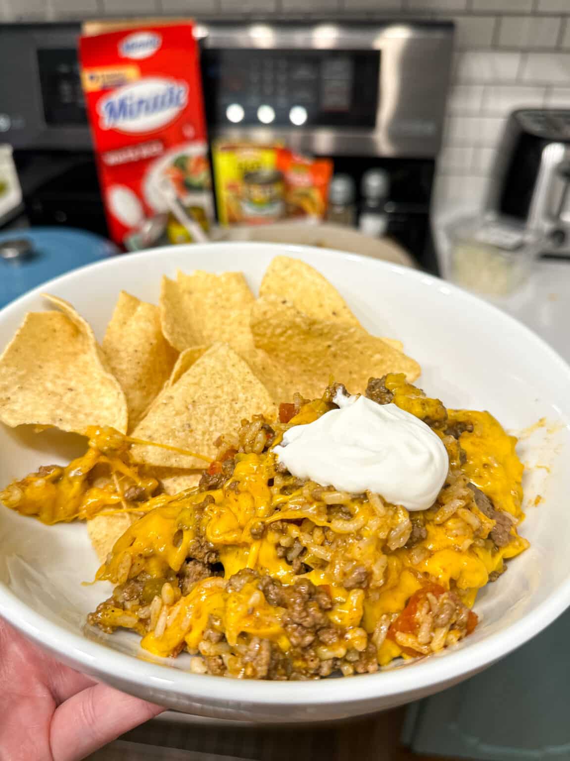 Cheesy Taco Rice (One Pot) - Sweet Tea and Sprinkles
