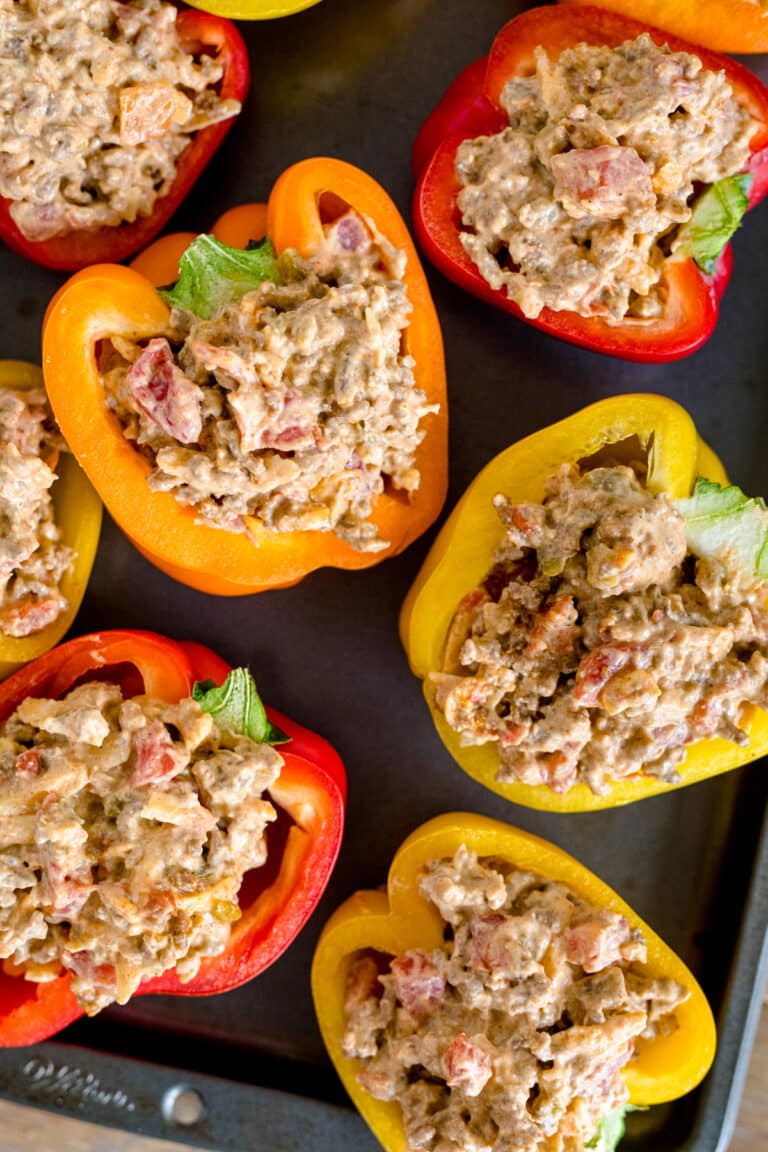 Cream Cheese Stuffed Bell Peppers - Sweet Tea and Sprinkles