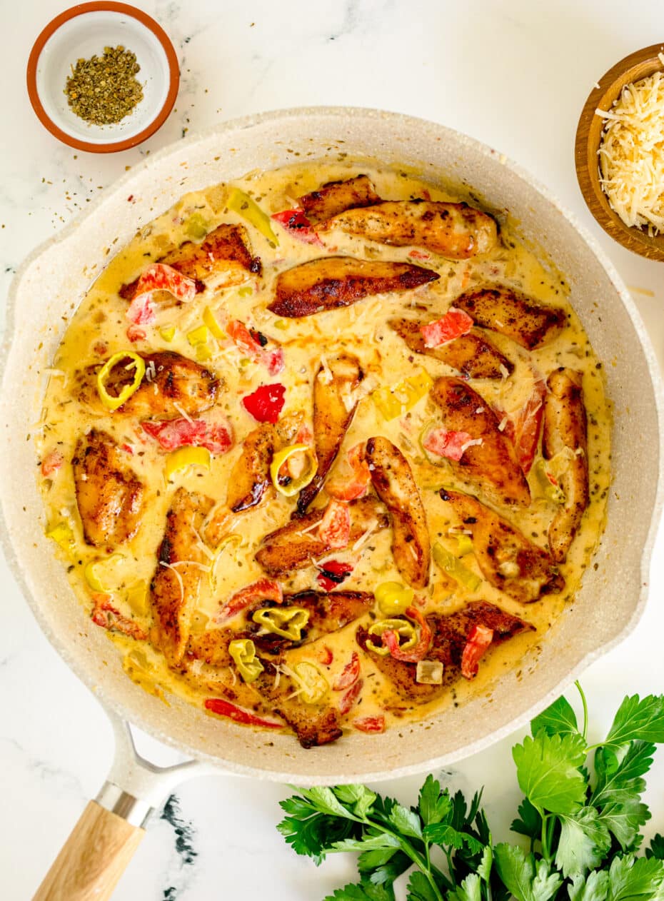 Creamy Pepperoncini Chicken - Sweet Tea and Sprinkles