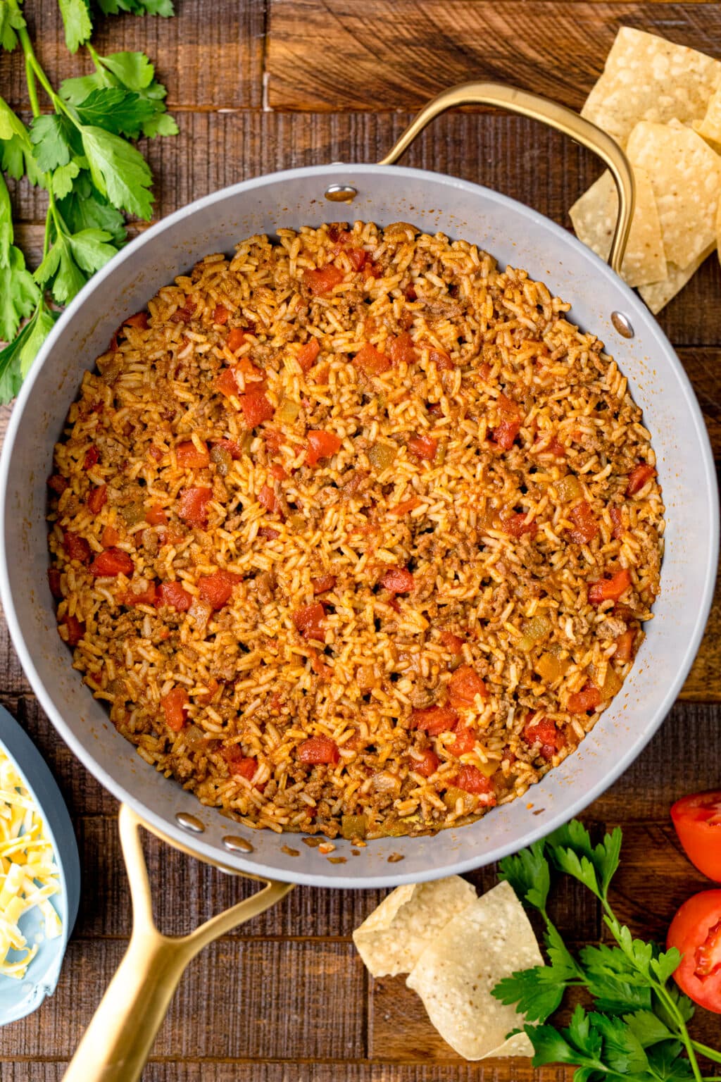 Cheesy Taco Rice (One Pot) - Sweet Tea and Sprinkles
