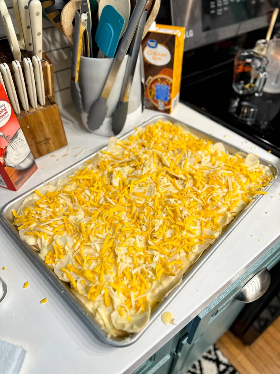 Sheet Pan Scalloped Potatoes - Sweet Tea and Sprinkles