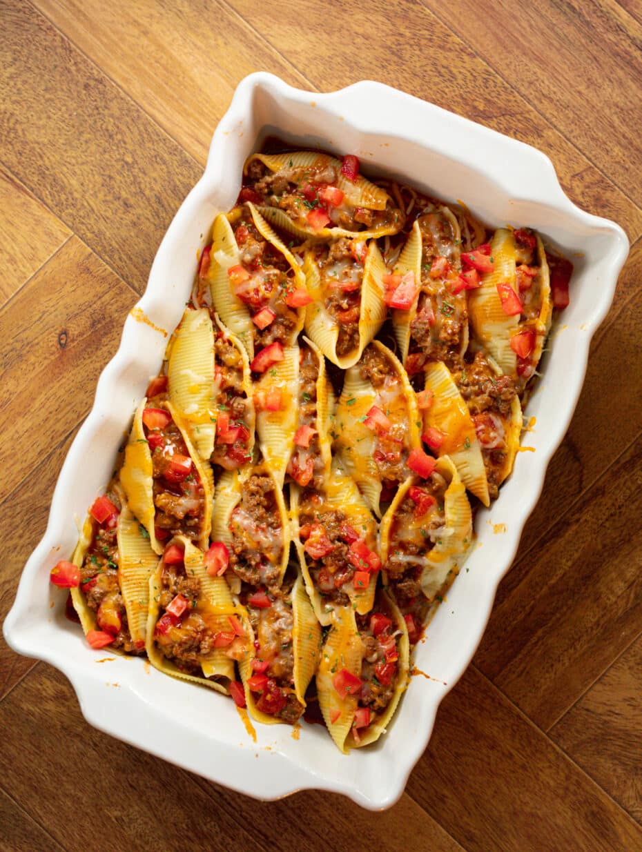 Taco Stuffed Shells - Sweet Tea and Sprinkles