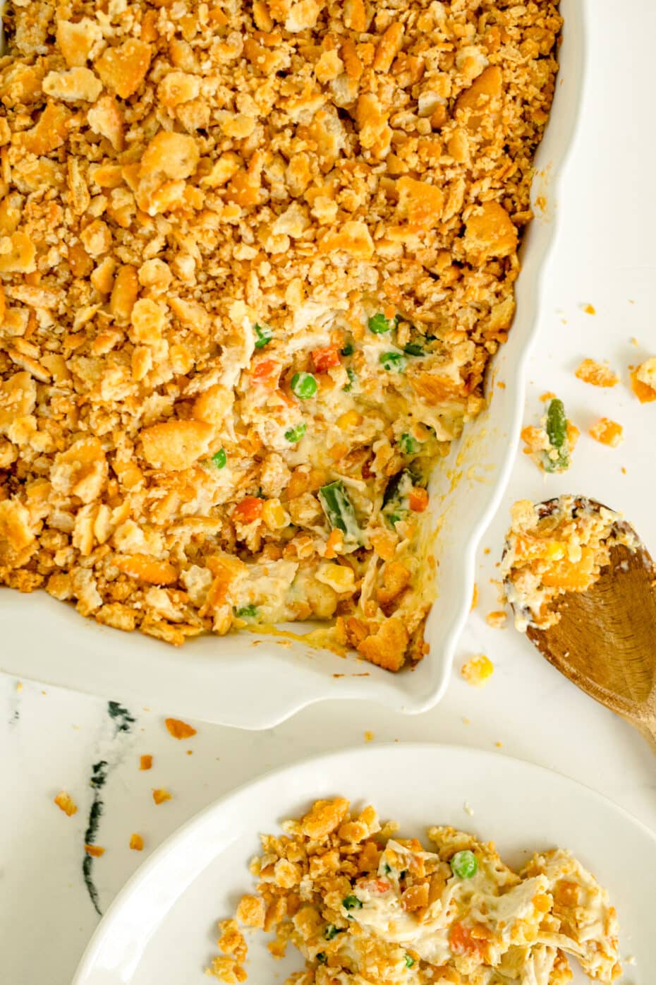 Ritz Cracker Chicken Casserole - Sweet Tea and Sprinkles
