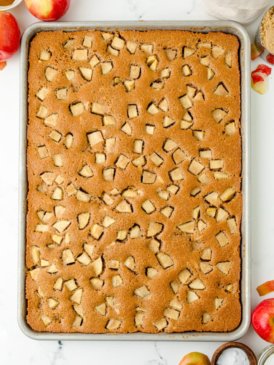 Caramel Apple Sheet Cake - Sweet Tea and Sprinkles