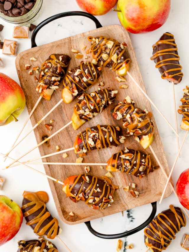 Chocolate Turtle Apple Slices - Sweet Tea and Sprinkles