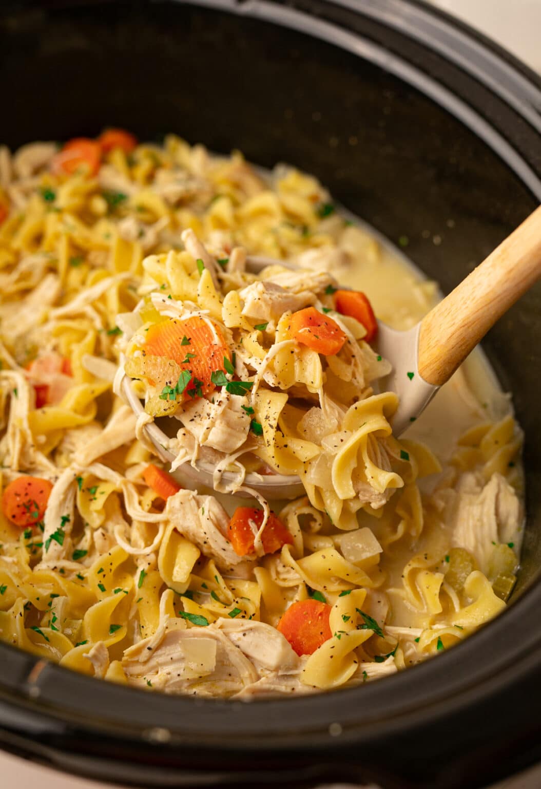 Crockpot Chicken Noodle Soup - Sweet Tea and Sprinkles