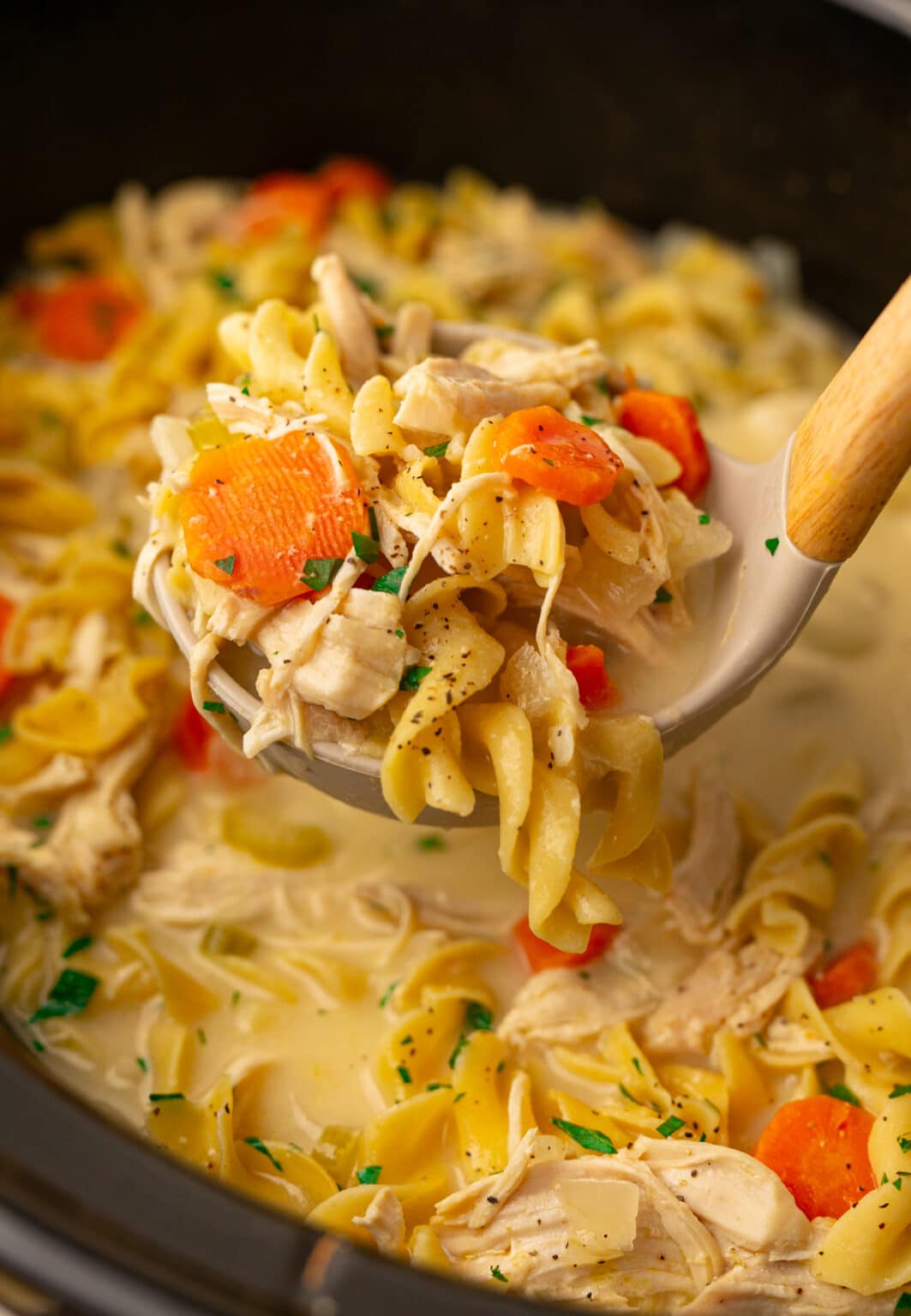 Crockpot Chicken Noodle Soup - Sweet Tea and Sprinkles