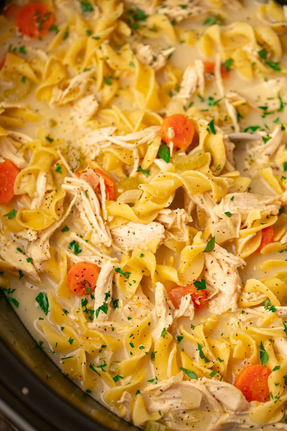 Crockpot Chicken Noodle Soup - Sweet Tea and Sprinkles