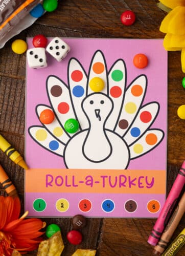 Roll A Turkey (Free Printable) - Sweet Tea and Sprinkles