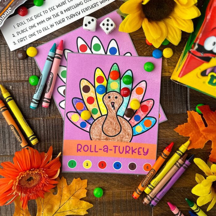 Roll A Turkey (Free Printable) - Sweet Tea and Sprinkles