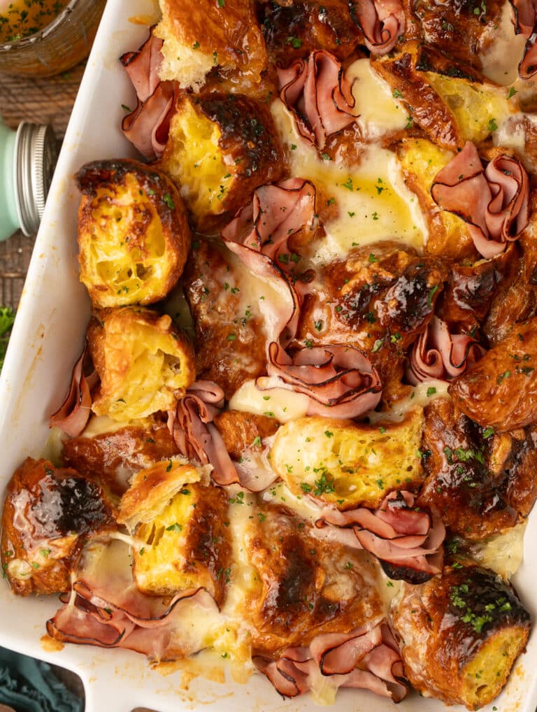Ham & Swiss Croissant Bake - Sweet Tea and Sprinkles
