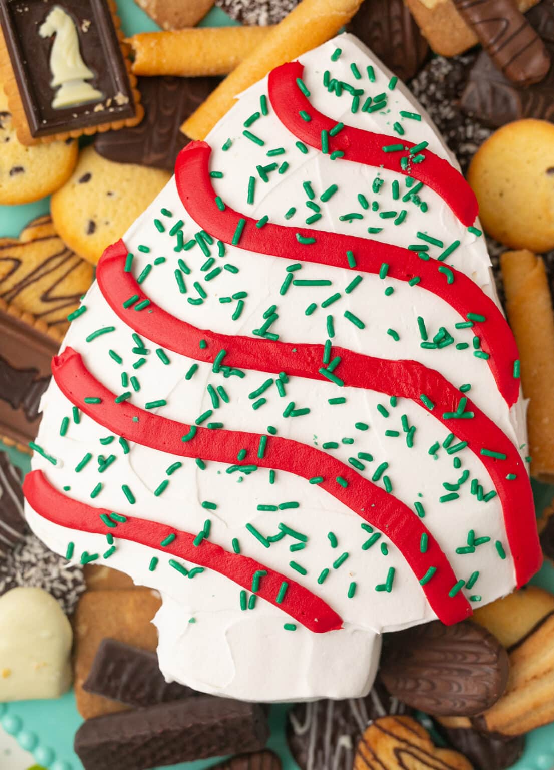 Little Debbie Christmas Tree Dip Snack Board - Sweet Tea and Sprinkles