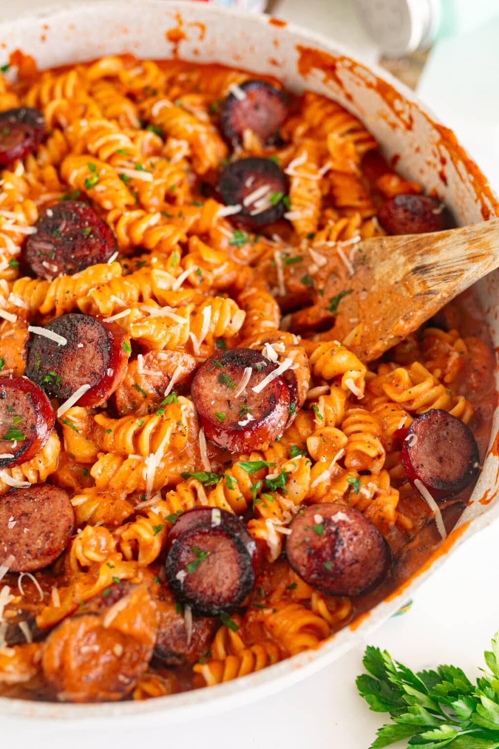 Creamy Sausage Pasta - Sweet Tea and Sprinkles