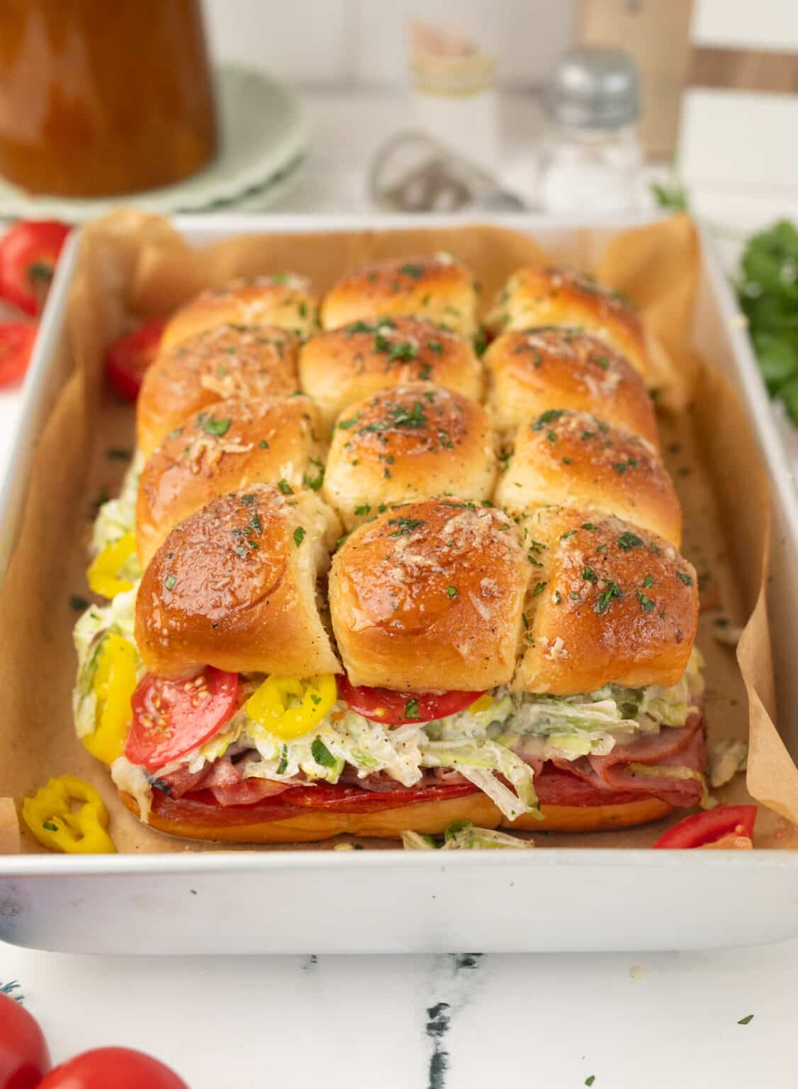 Italian Sub Sliders - Sweet Tea and Sprinkles