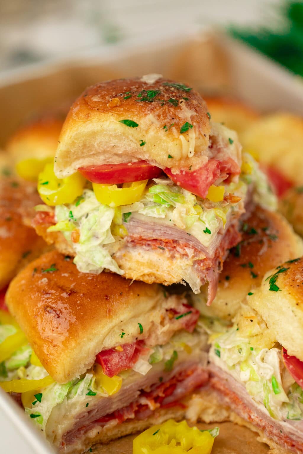 Italian Sub Sliders - Sweet Tea and Sprinkles