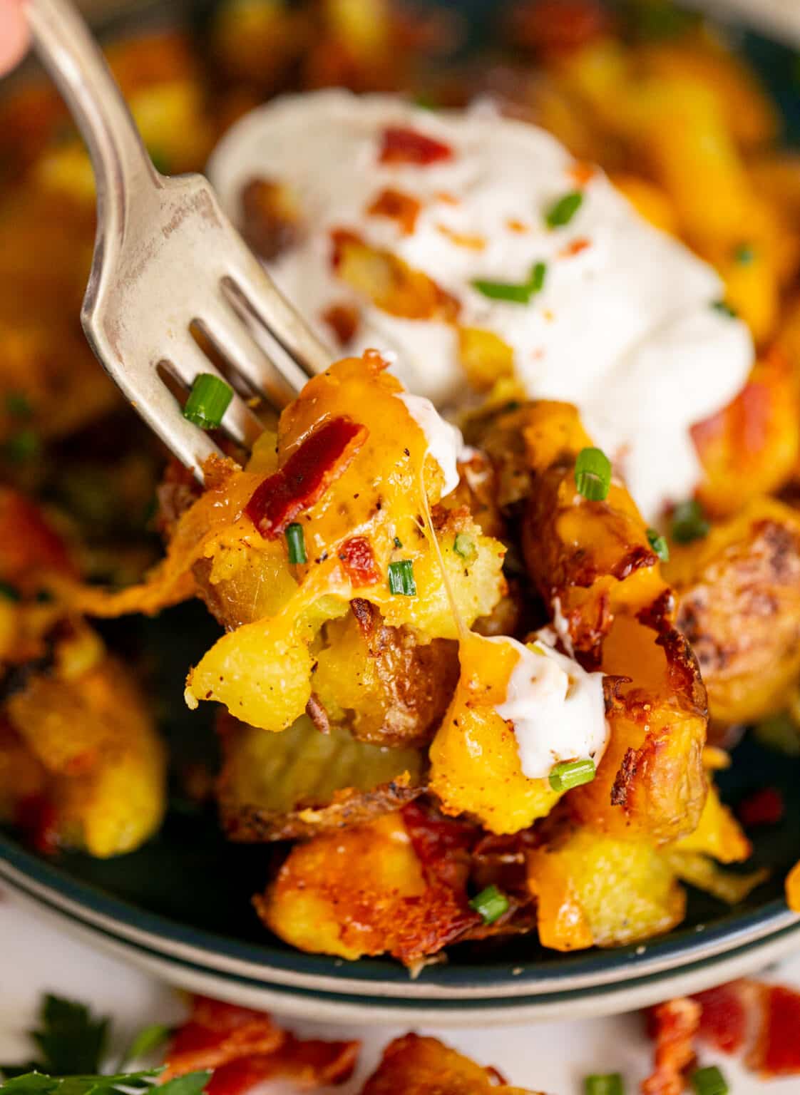 Loaded Smashed Potatoes - Sweet Tea and Sprinkles