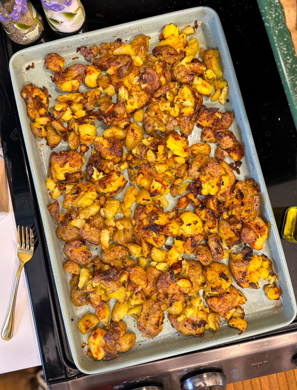 Loaded Smashed Potatoes - Sweet Tea and Sprinkles